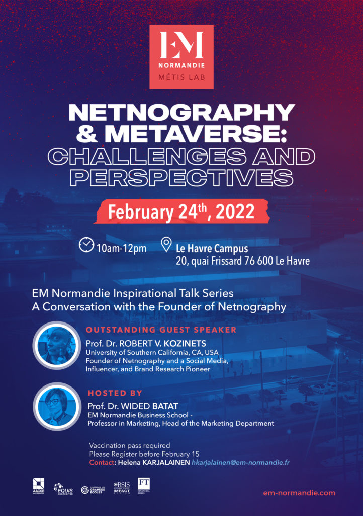 Save the date! Robert Kozinets on « Netnography & metaverse ...